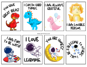 Lunchbox Notes Positive Affirmations For Kids Printable - Paint The ...