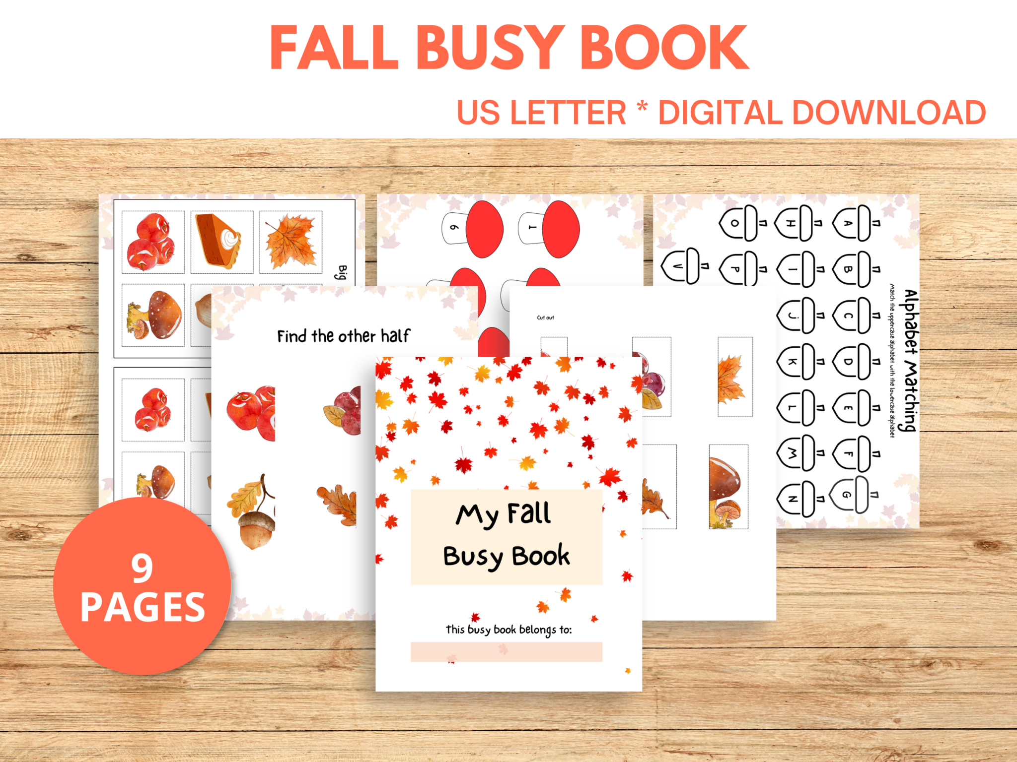 Fall Busy Book Activities For Toddlers - Paint The World With You