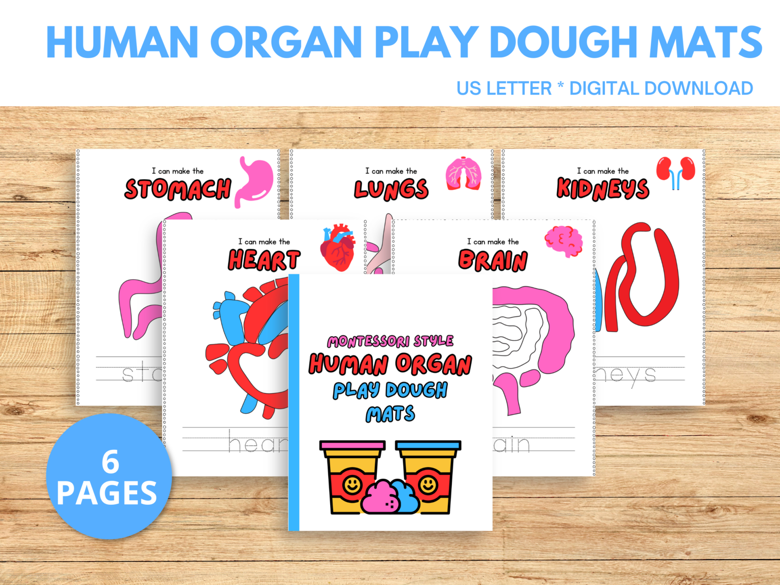 Printable Body Parts Play Dough Mat Worksheets For Preschoolers ...