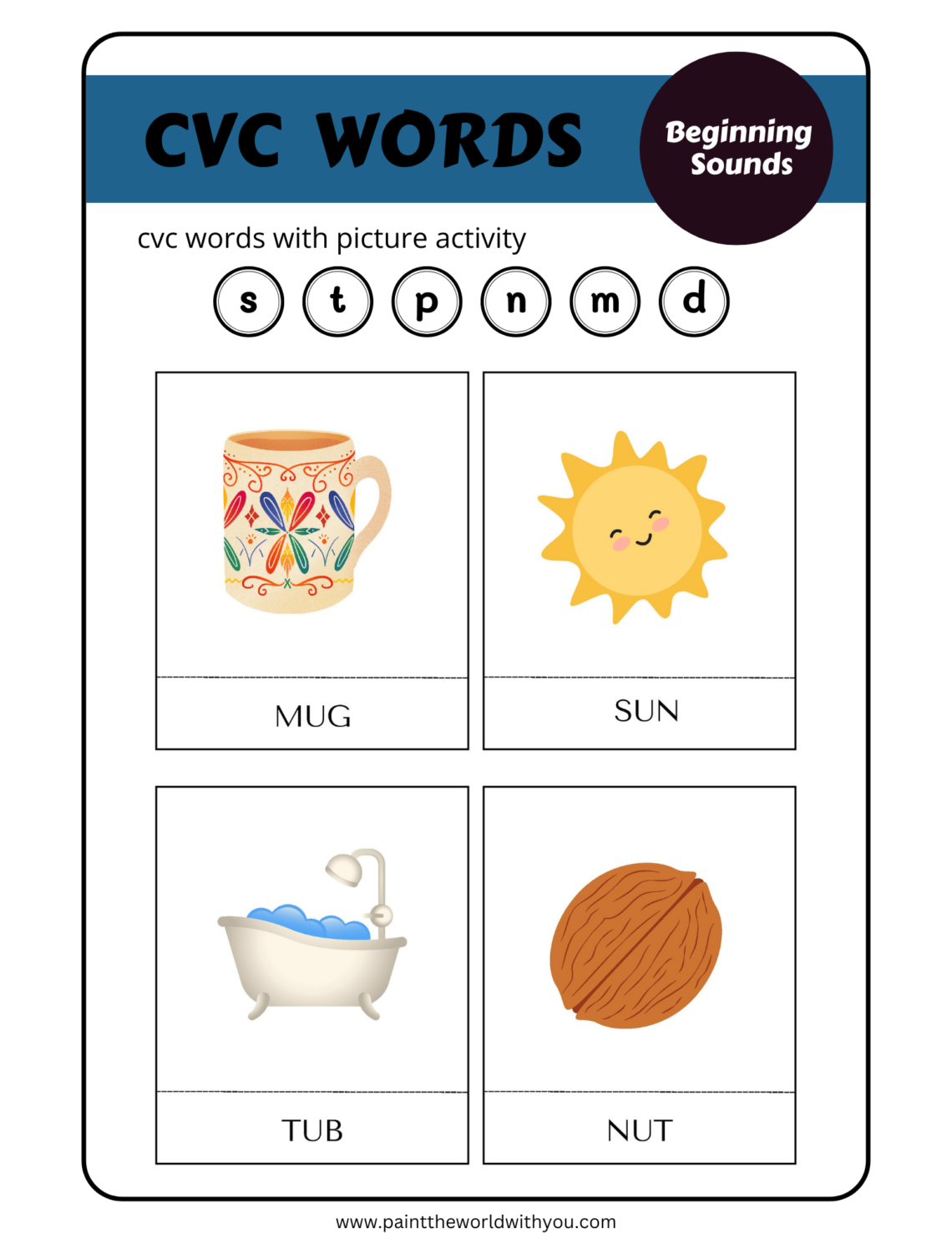 Boost Early Reading Skills With CVC Flashcards - Paint The World With You