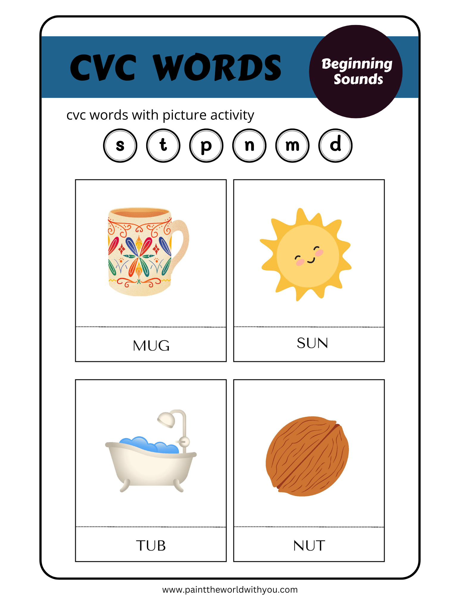 Boost Early Reading Skills With CVC Flashcards - Paint The World With You