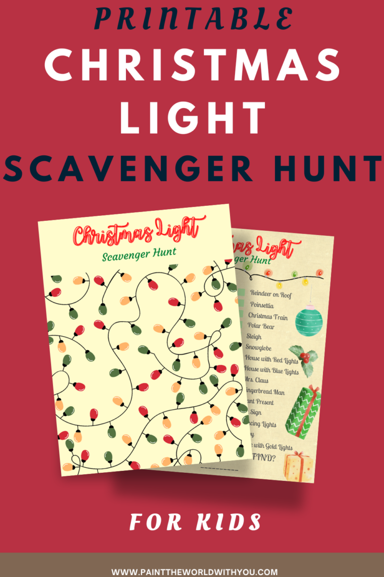 Free Printable Christmas Lights Scavenger Hunt - Paint The World With You