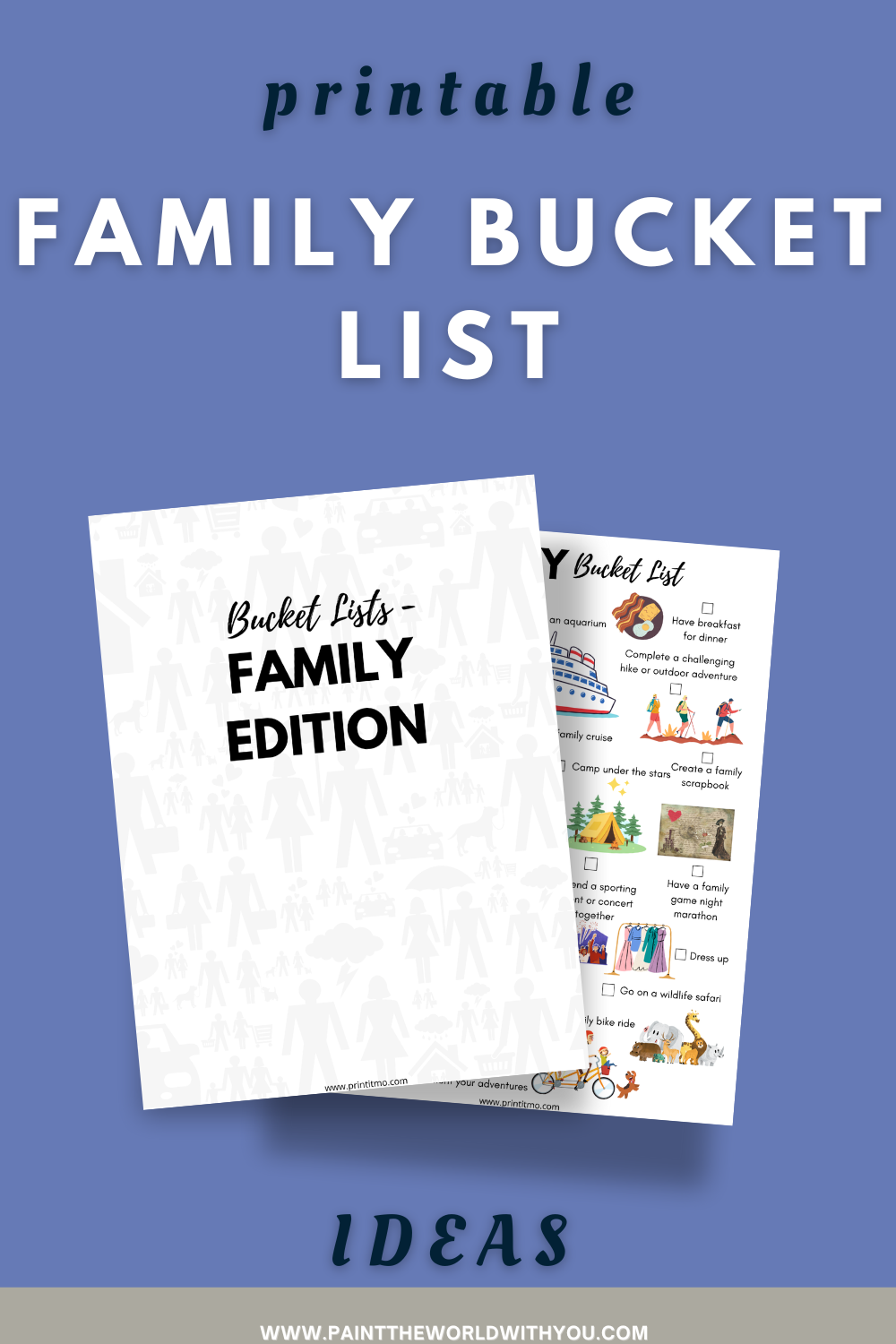The Ultimate Printable Family Bucket List: Teens, Kids & Couples ...