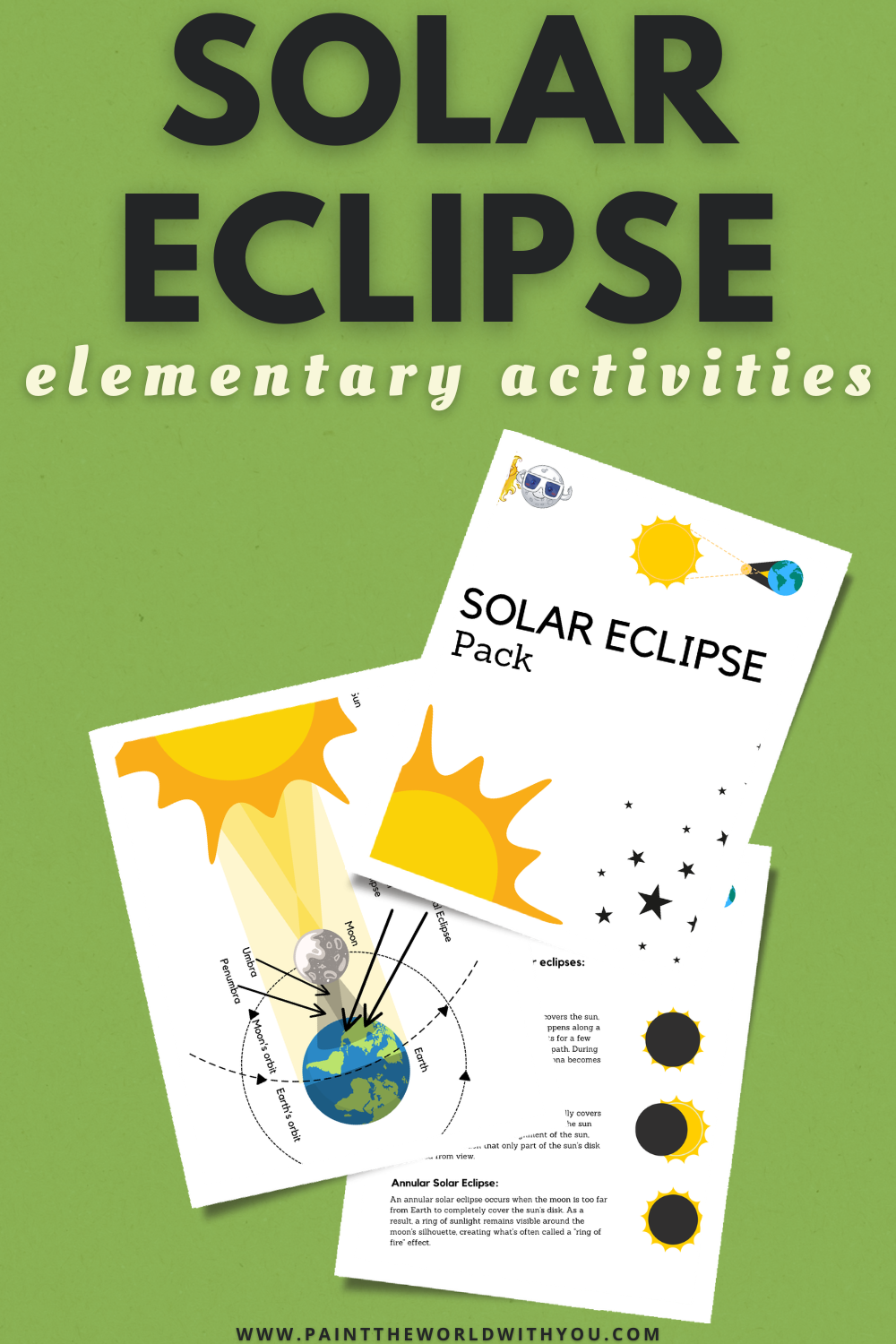 Printable Hands-On Solar Eclipse Activities For Kids: Craft, Color ...