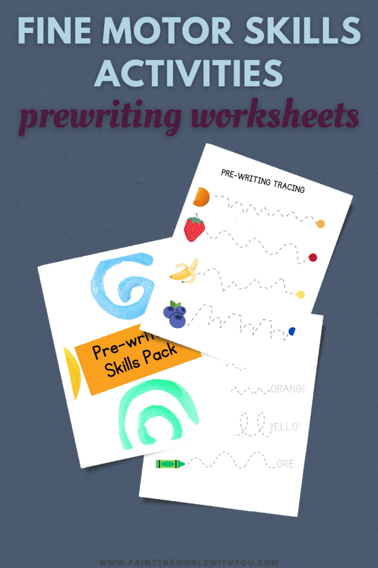 Pre-Writing Fun: Printable Activities For Early Learnings - Paint The ...